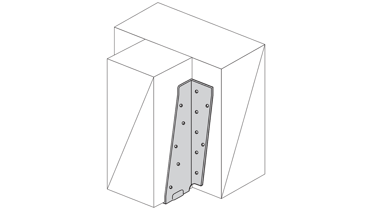 梁受け金物（ビスタイプ） BHHV-612･614 | オリジナル金物 | 製品情報 | 山菱工業株式会社