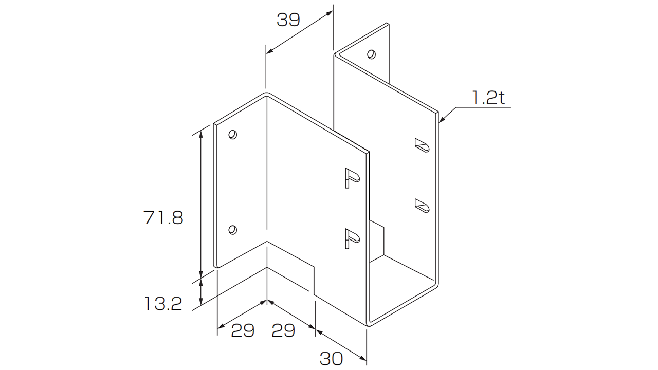 (天井)根太受け金物 TH-204・206 | オリジナル金物 | 製品情報 | 山菱工業株式会社