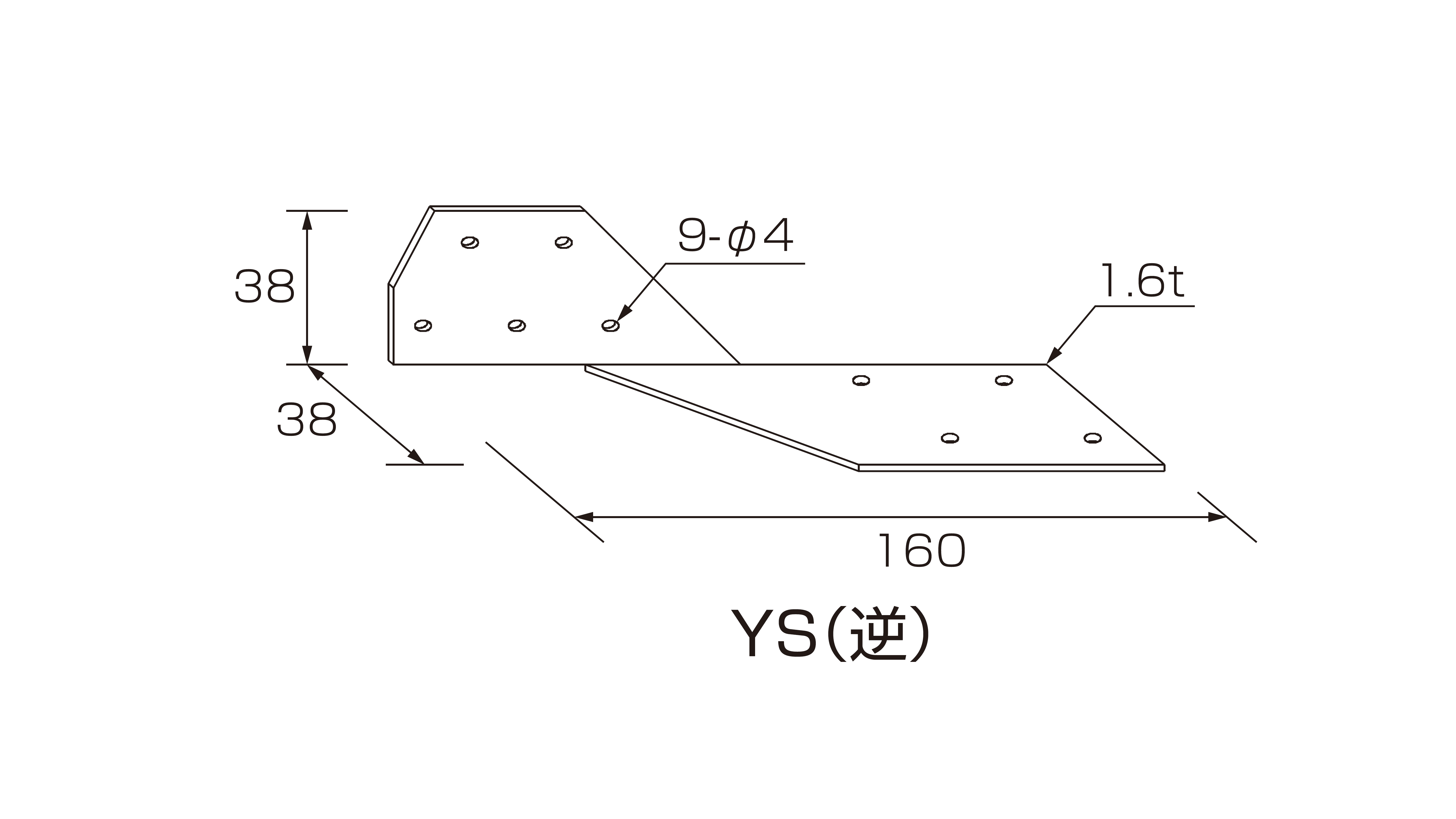 あおり止め金物 YS YS（逆） | オリジナル金物 | 製品情報 | 山菱工業株式会社